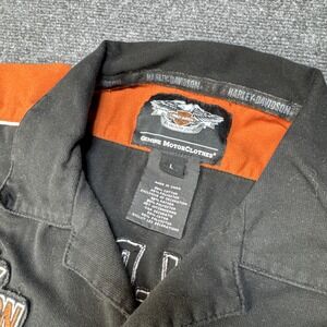 Harley-Davidson | Shirts | Vtg Harley Davidson Men L Mechanic Shirt Hit ...